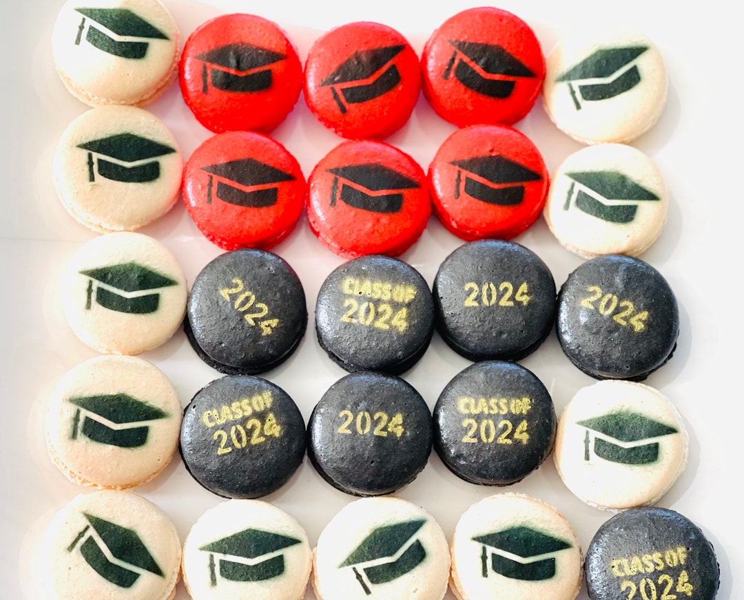 Graduation Macarons: Class of 2024 Party Dessert - Etsy