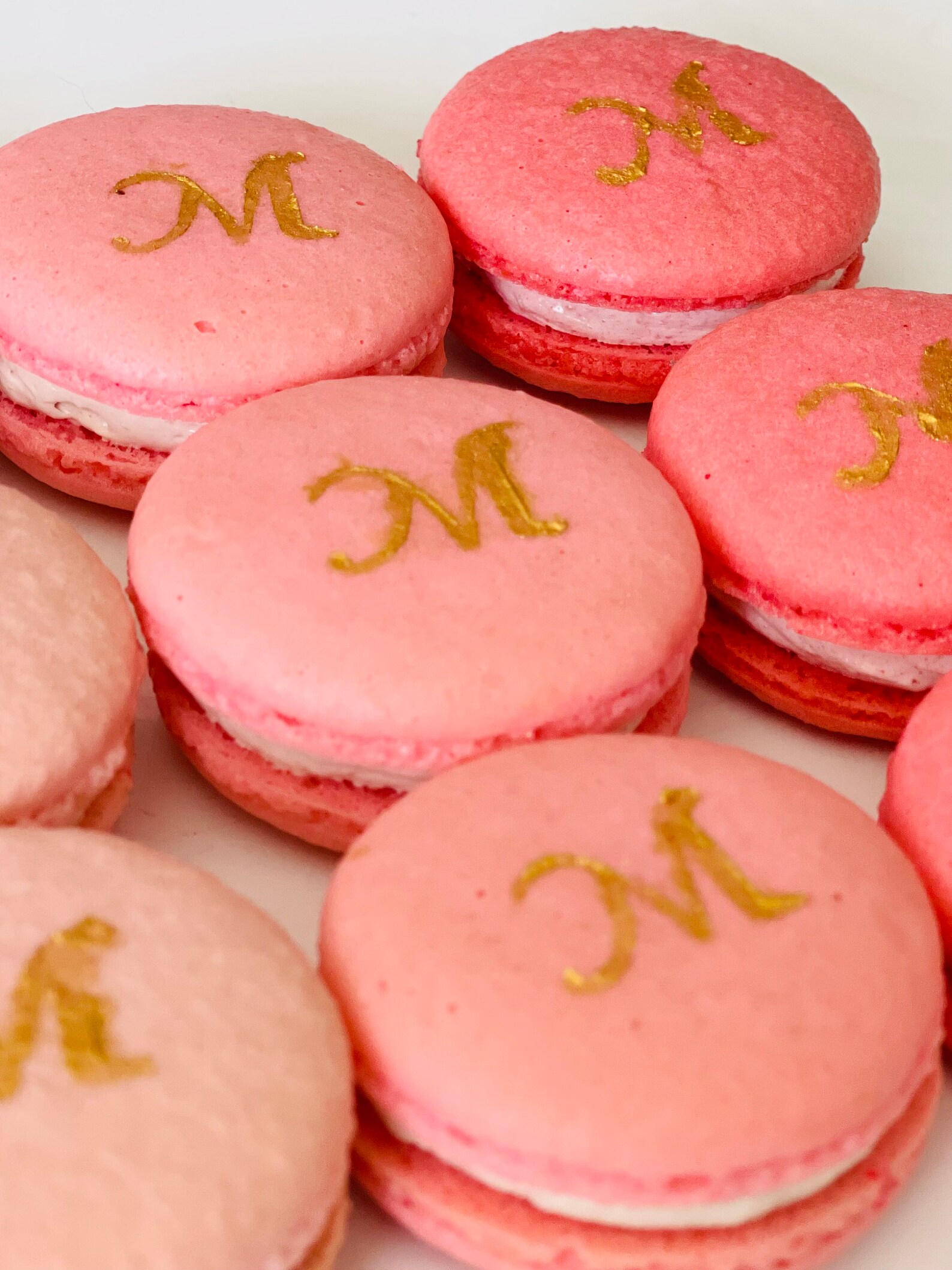 Pink Ombré Macarons With Letter Monogram - Etsy