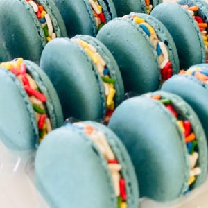 12 Birthday Cake French Macarons - Etsy