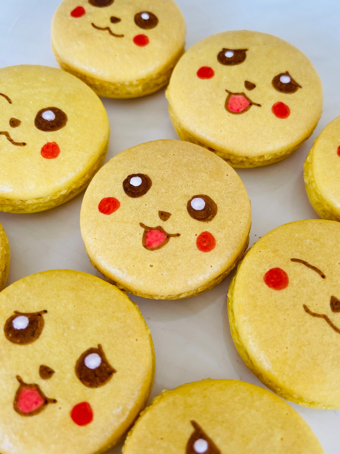 Pikachu Inspired Macarons - Etsy