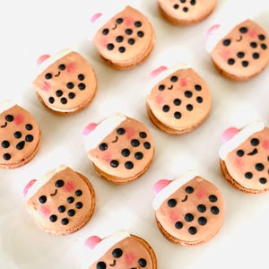 Boba Macarons - Etsy