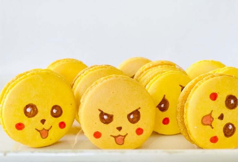 Pikachu Inspired Macarons - Etsy