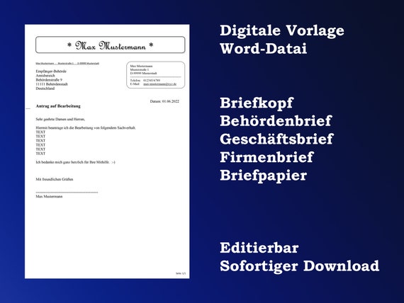 German Formal Letter