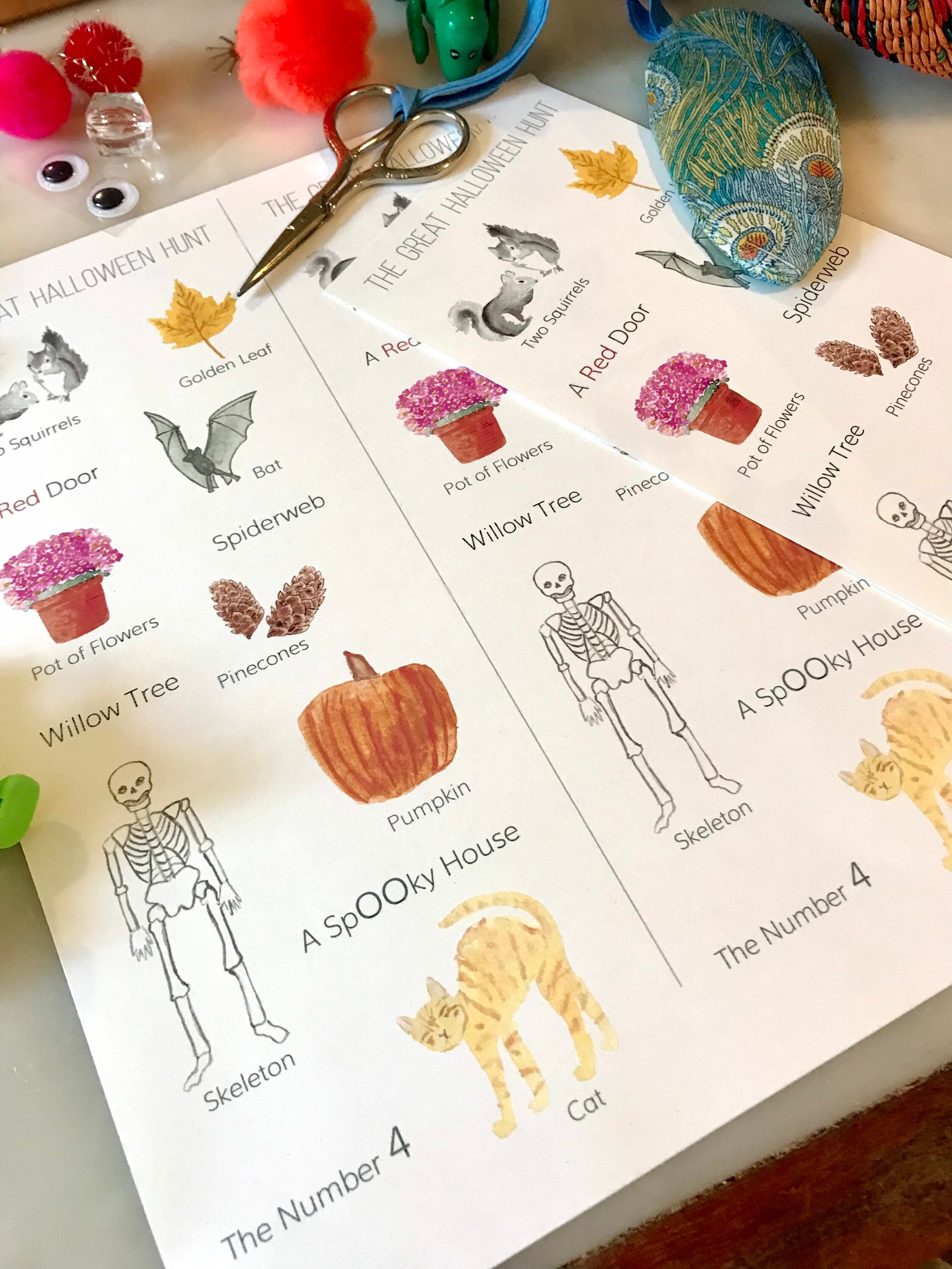 Halloween Scavenger Hunt / Fall Outdoor Activity / Printable / - Etsy