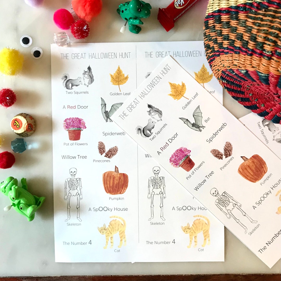 Halloween Scavenger Hunt / Fall Outdoor Activity / Printable / Toddler ...