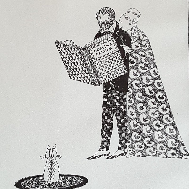 Vintage Cat Sketch Original - Etsy UK