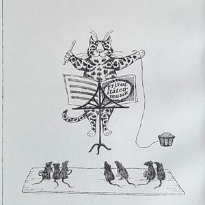 GOTHIC Home Decor, Vintage GOREY CAT Print, the Old Gumbie Cat, Edward ...