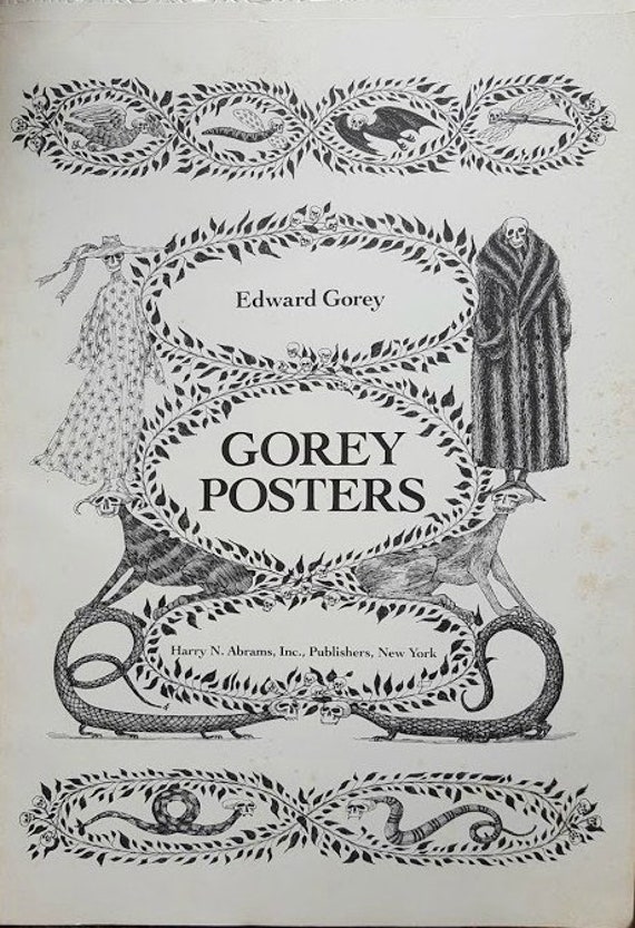 EDWARD GOREY Original Vintage 1970s Poster Print Gothic Home | Etsy