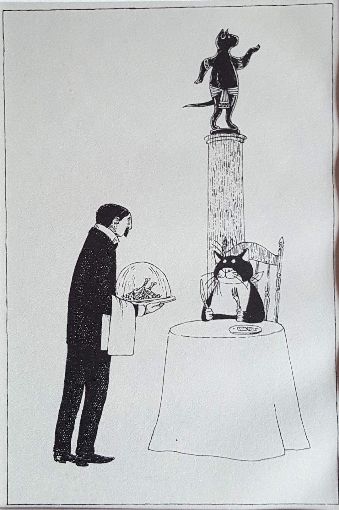 GOTHIC Home Decor, Vintage GOREY CAT Print, Bustopher Jones, Edward ...