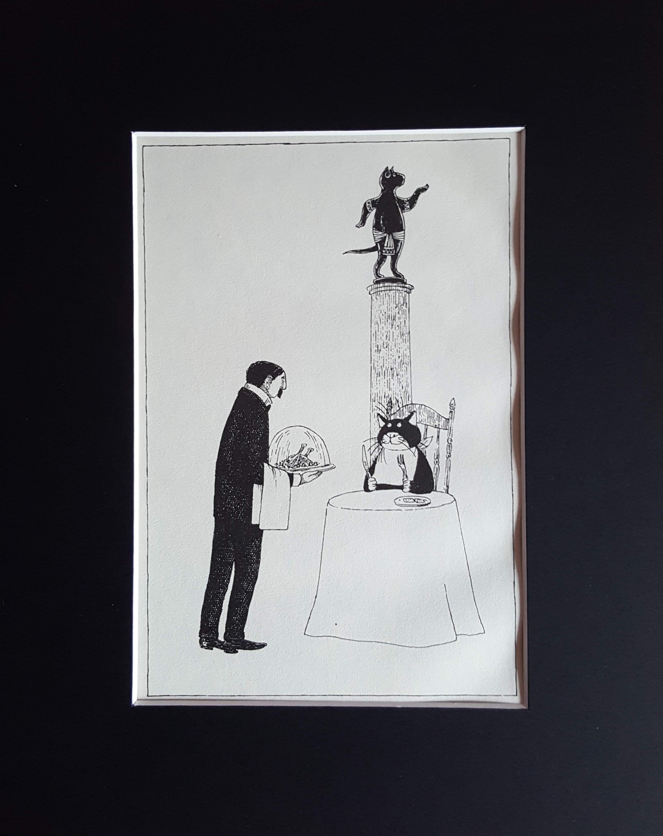 GOTHIC Home Decor, Vintage GOREY CAT Print, Bustopher Jones, Edward ...