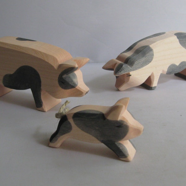 Wooden Pigs - Etsy