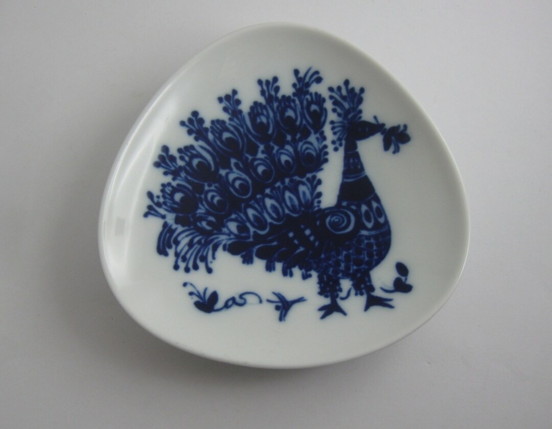 Rosenthal Studio-line Germany. Old, Small Triangle Porcelain Plate blue ...