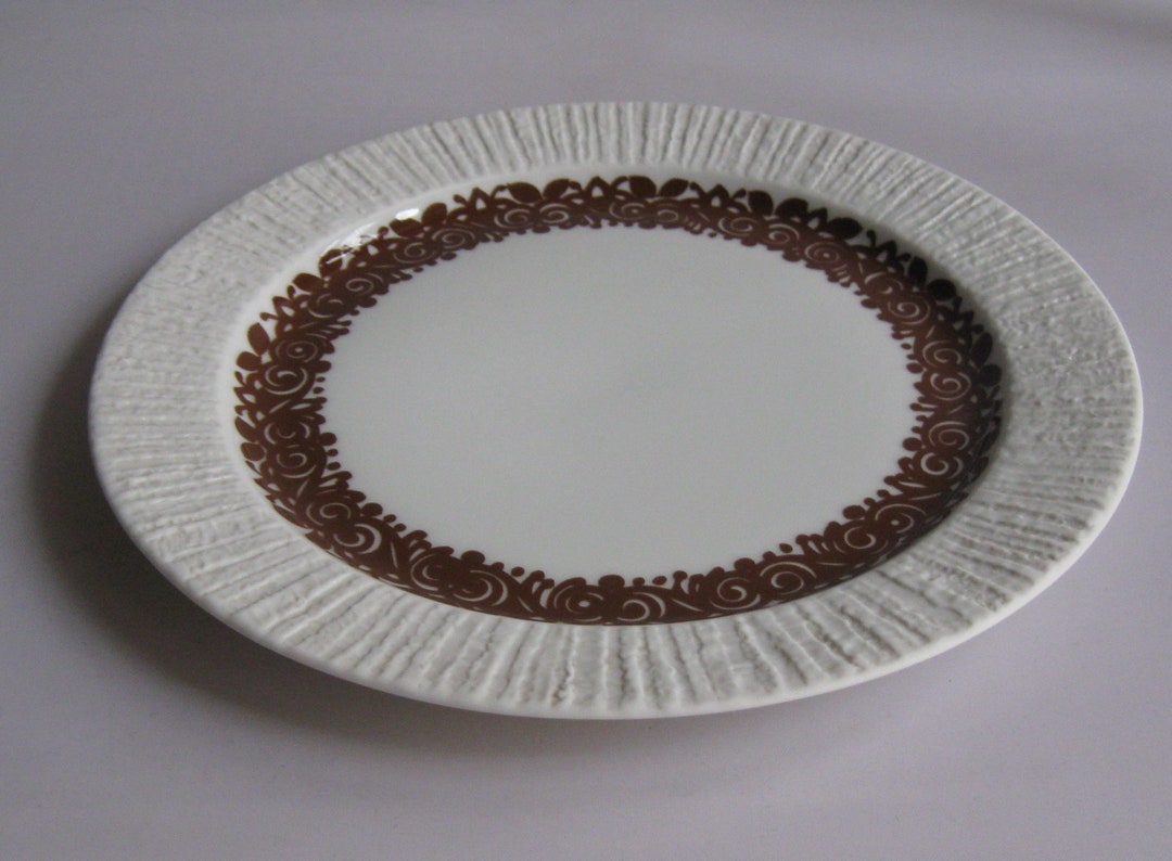 Thomas Germany rosenthal. Porcelain Plate arcta Brown, Bark Edge ...