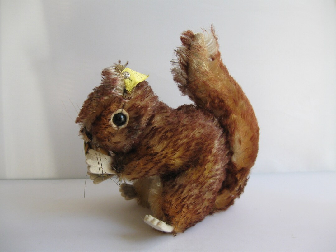 Original STEIFF 4322. Cuddly Toy / Soft Toy / Plush Toy: Squirrel POSSY ...