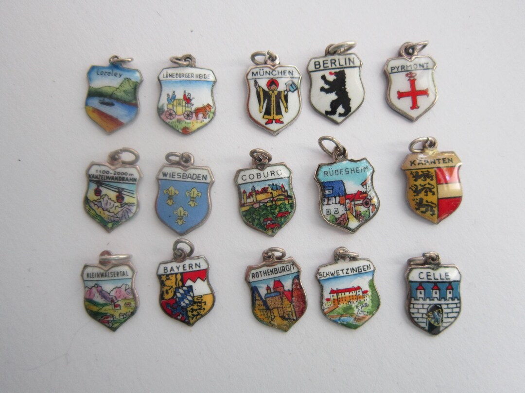 80/ ONE of (still) 11: Coat of Arms Pendant for Charm Bracelet. Charm ...