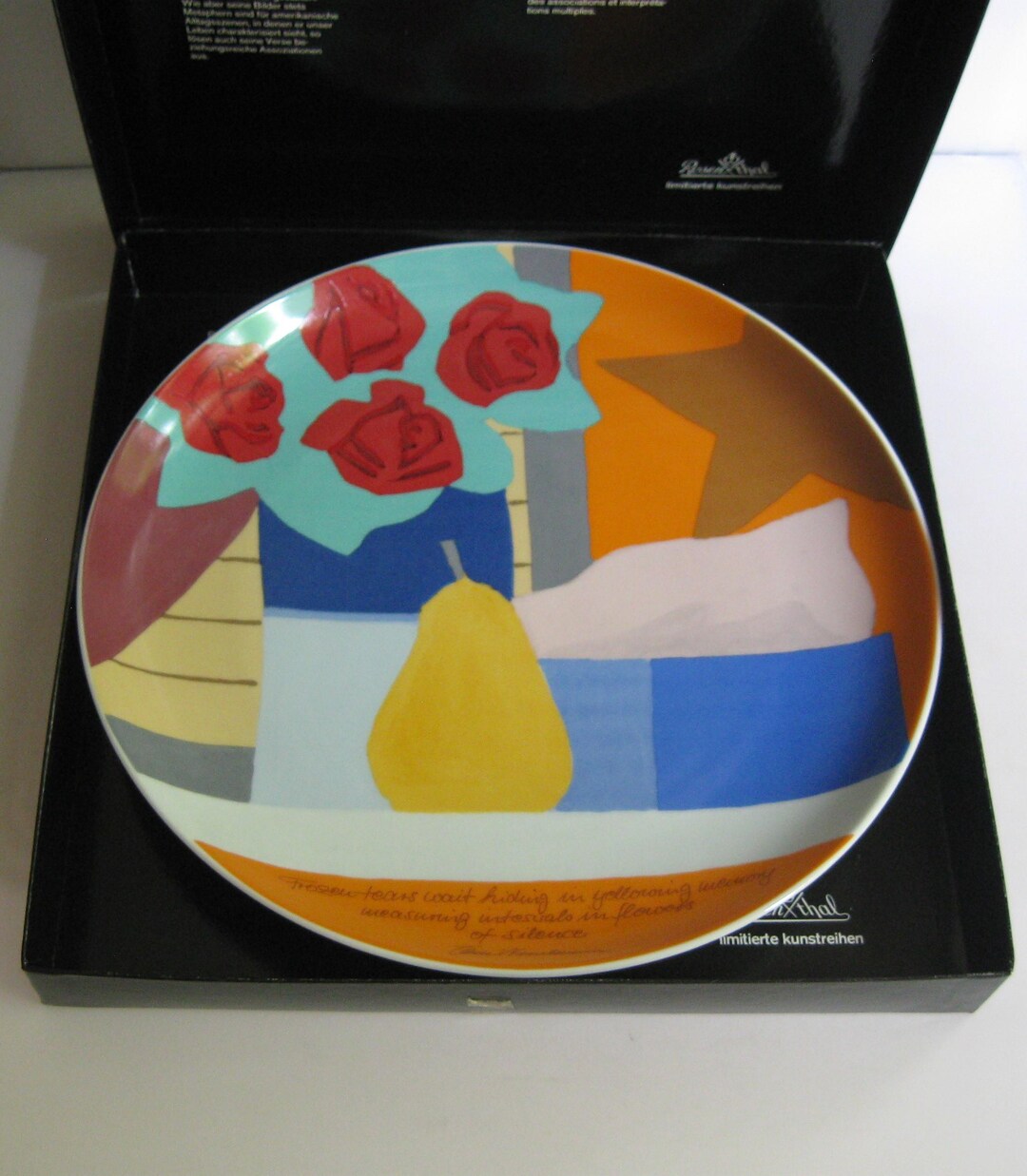 Rosenthal No. 21 Artist Plate. Tom Wesselmann "frozen Tears ...