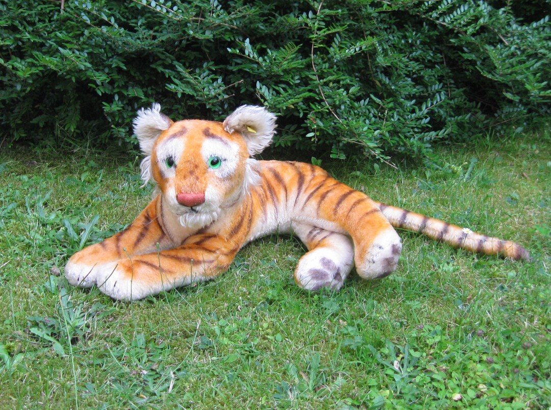 Original STEIFF Cuddly Toy / Soft Toy / Plush Toy: Tiger Cub, 60 Cm ...