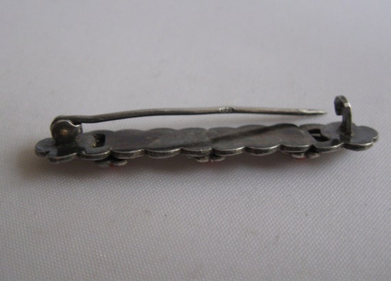 Magical, old pin / bar pin / brooch made of silver (8… - Gem