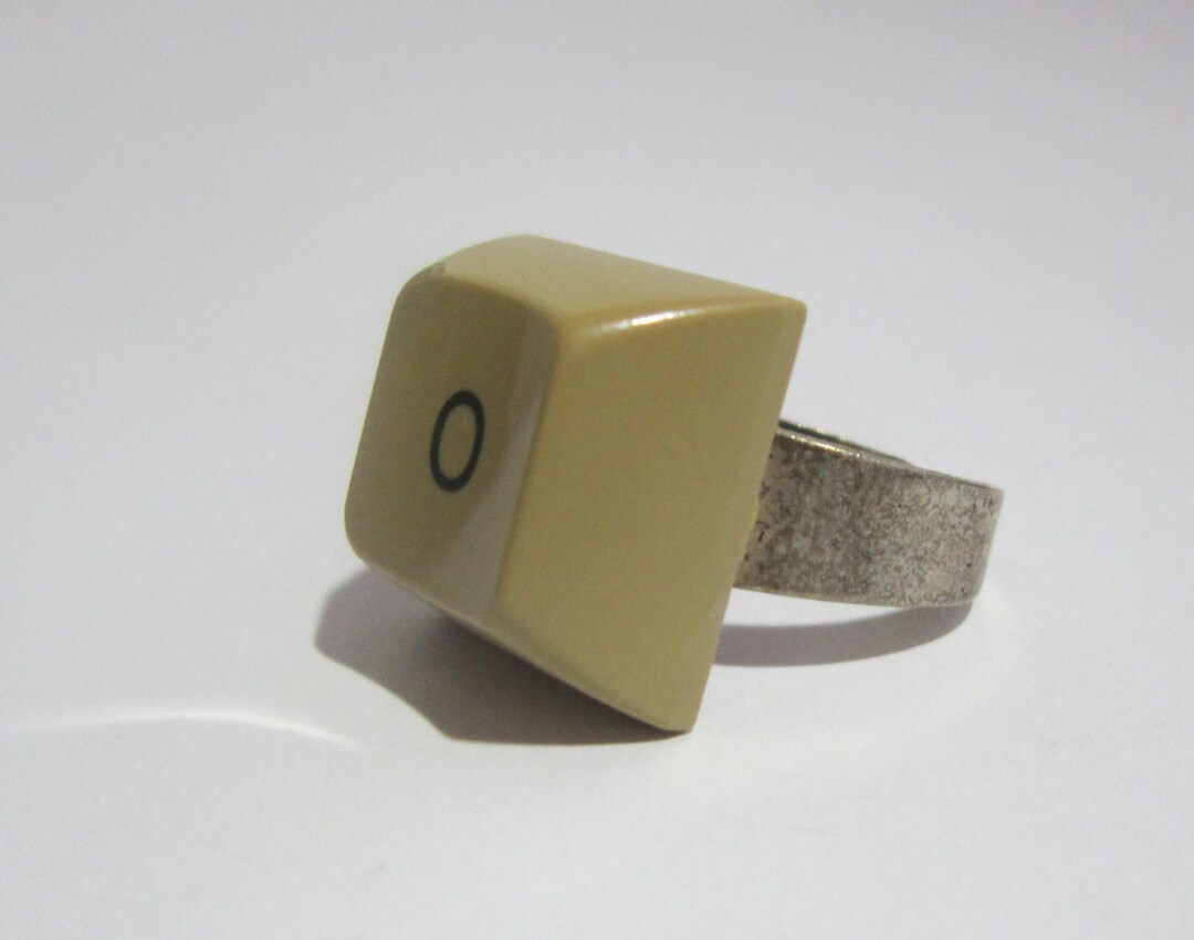 Keyboard Jewelry Ring. Ring Made From a Typewriter Key. Size-adjustable ...