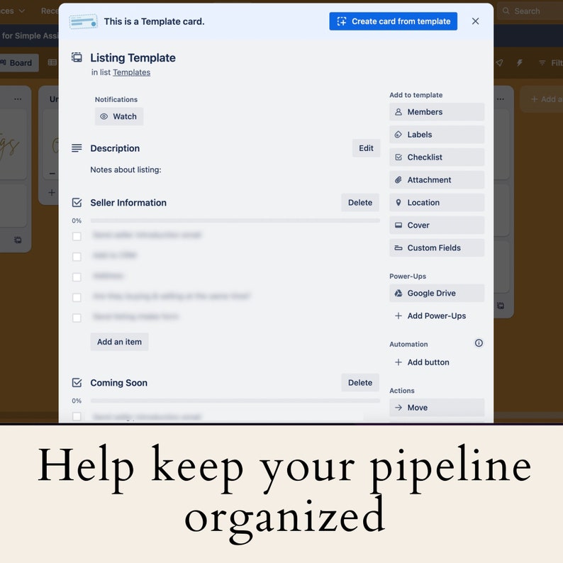 Real Estate Buyers & Sellers Trello Template - Etsy