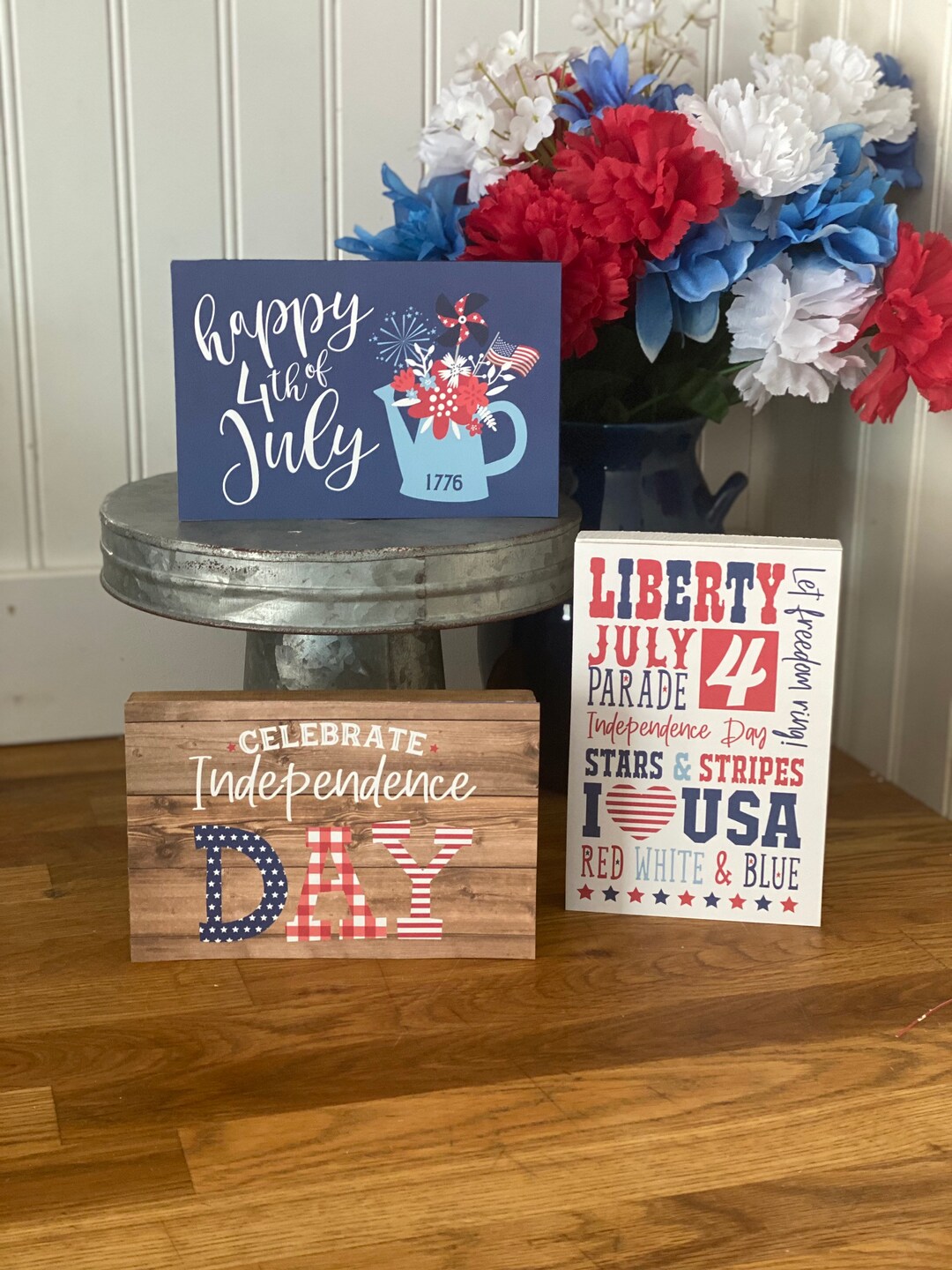 America, 4th of July, Fourth of July, Mini Sign, Patriotic Mini Sign ...
