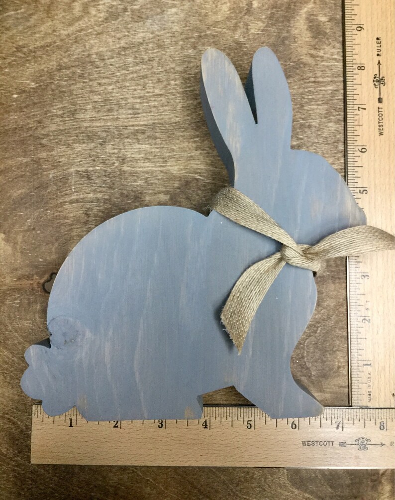 Rustic Wood Rabbit Sitting Bunny Silhouette Country Bunny | Etsy