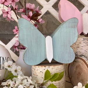 Rustic Chunky Butterfly, Wood Butterfly, Rustic Wood Butterfly, Spring ...
