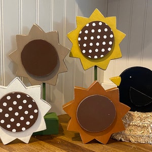 Wood Sunflower, Rustic Wood Sunflower, Wood Sunflower, Fall Wood Decor ...