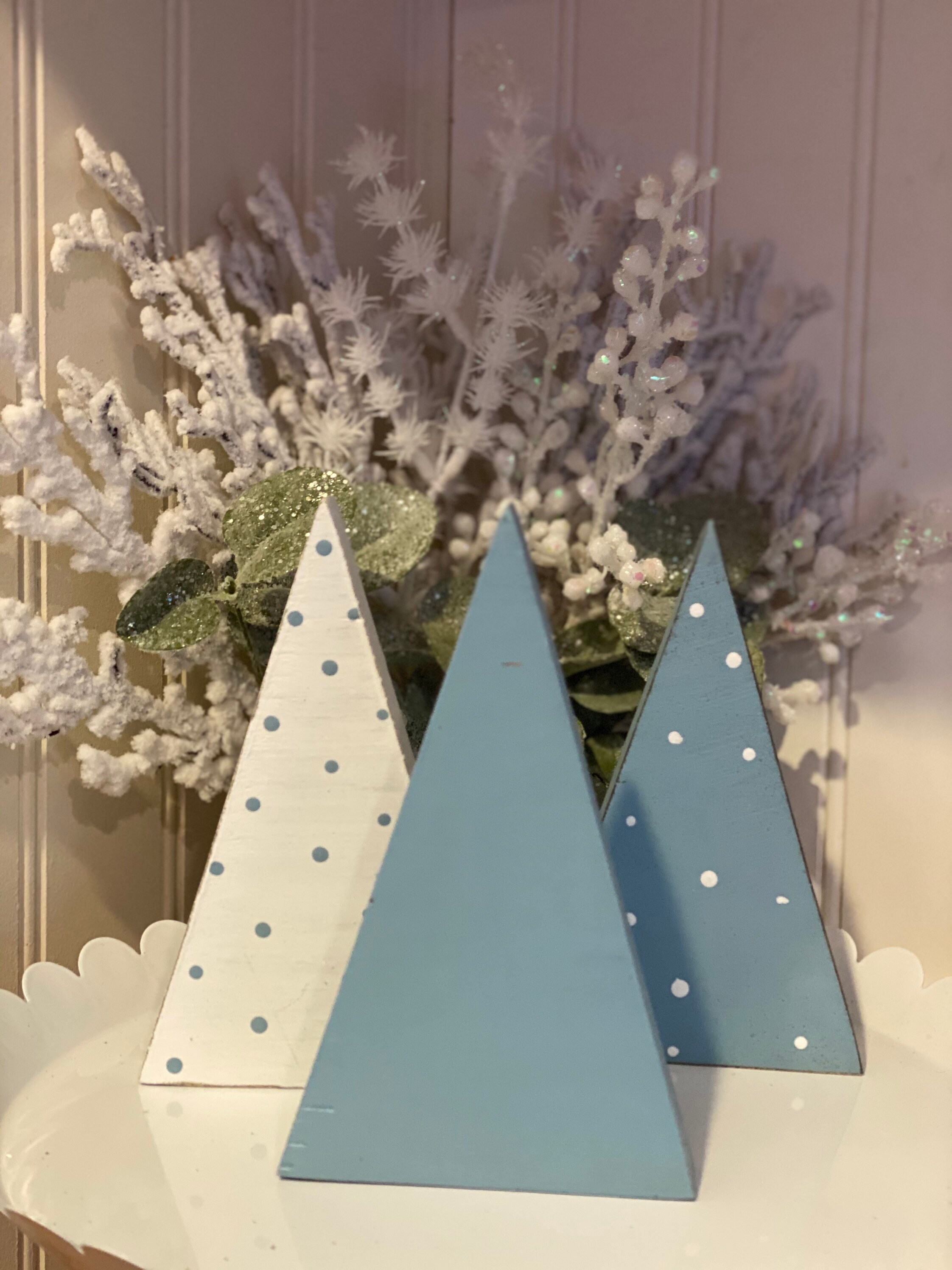 Rustic Tree Winter Tree Triangle Tree Wooden Triangle | Etsy