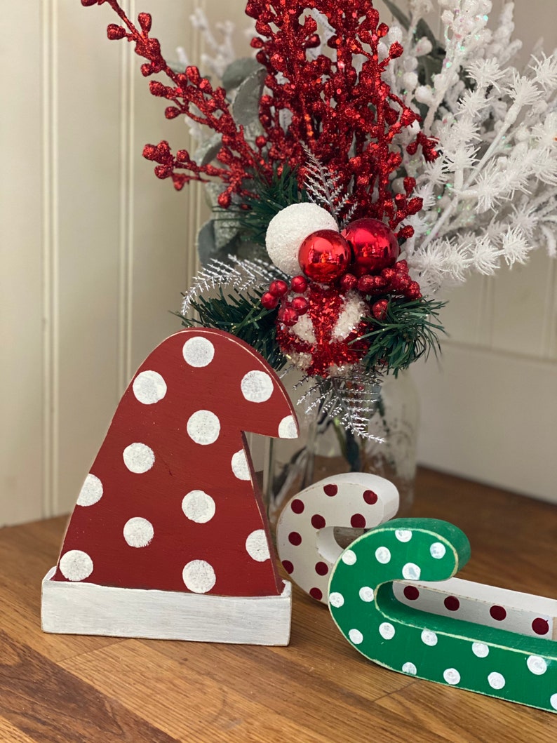 Rustic Skinny Santa Hat Wood Santa Hat Christmas Wood Decor | Etsy