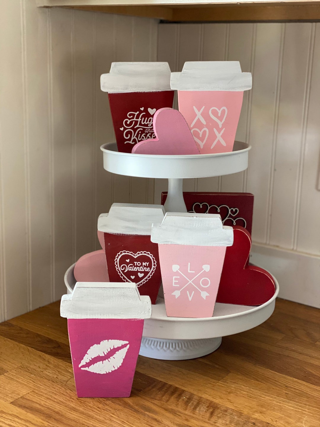 Rustic Valentine Latte, Valentine Coffee, Wood Valentine Decor ...