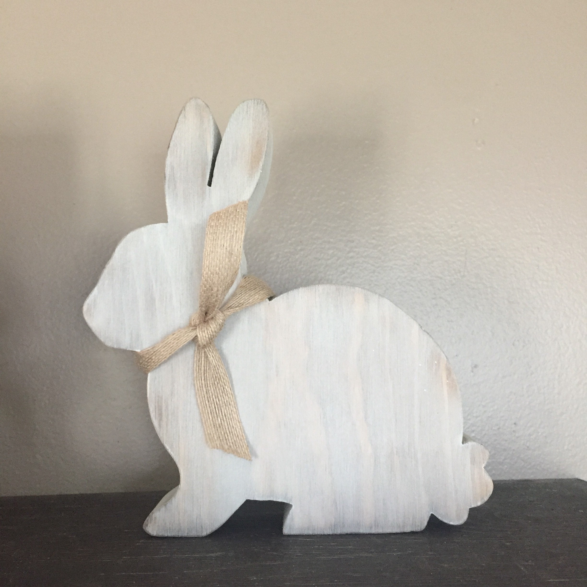 Rustic Wood Rabbit Sitting Bunny Silhouette Country Bunny | Etsy