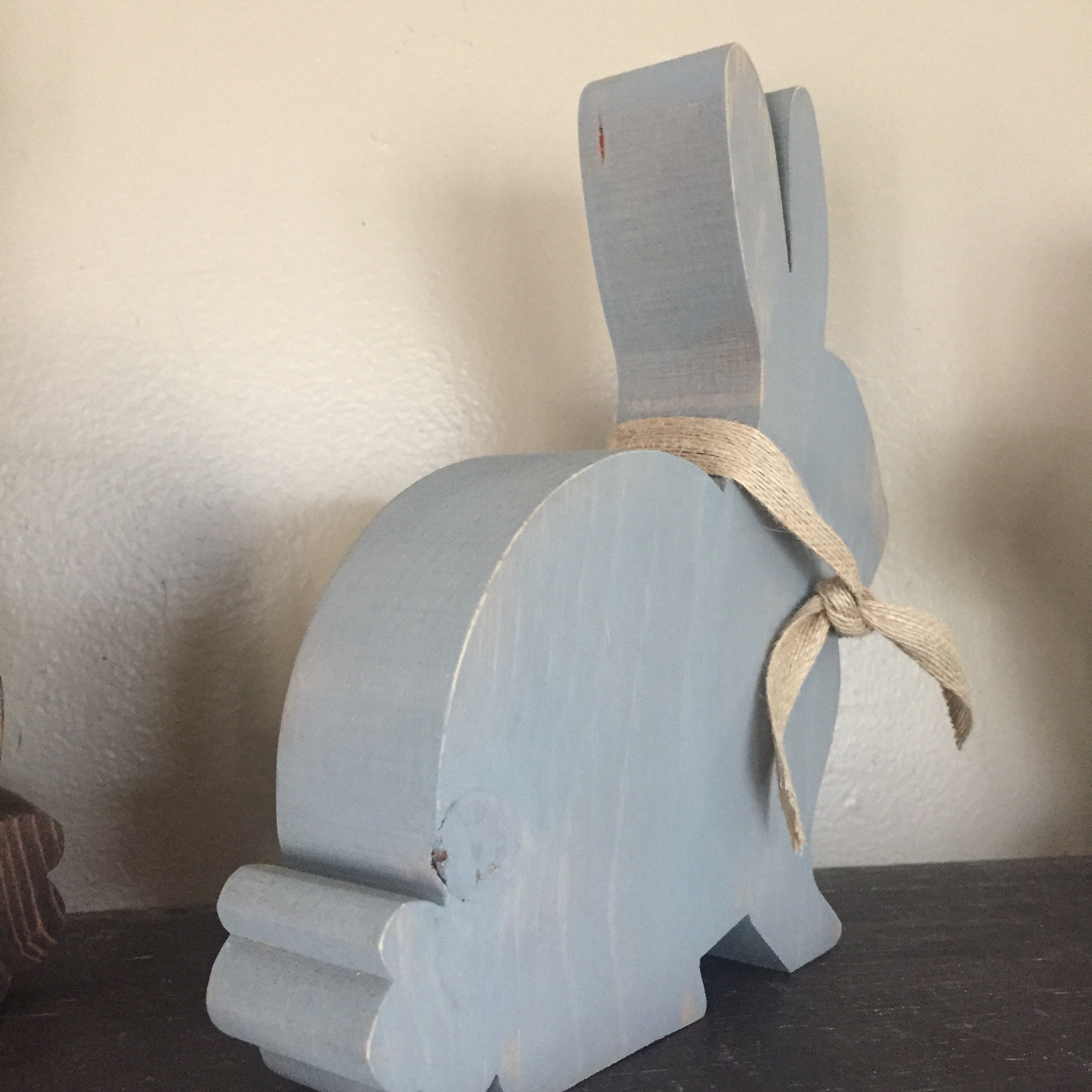 Rustic Wood Rabbit Sitting Bunny Silhouette Country Bunny | Etsy