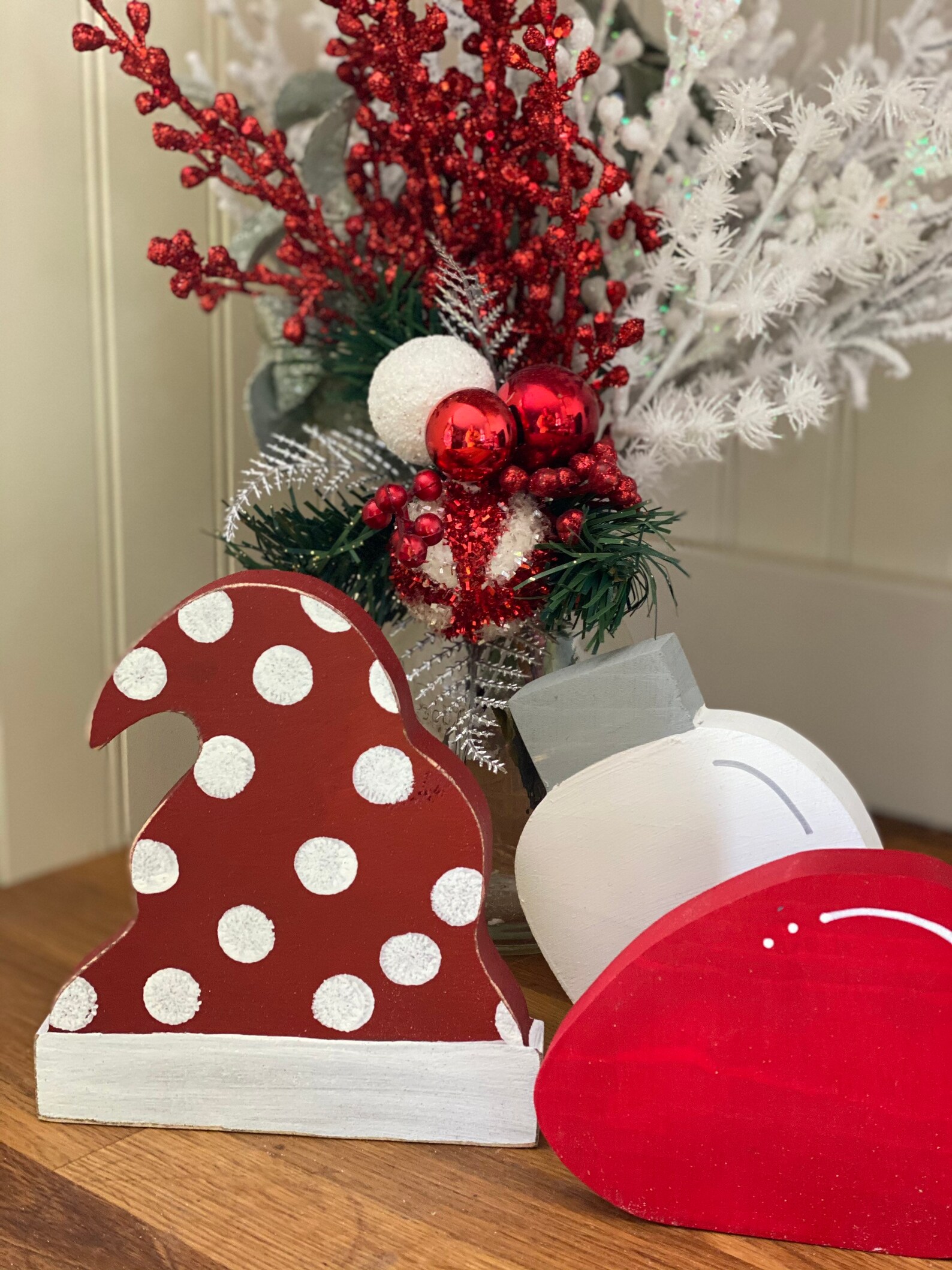 Rustic Skinny Santa Hat Wood Santa Hat Christmas Wood Decor | Etsy