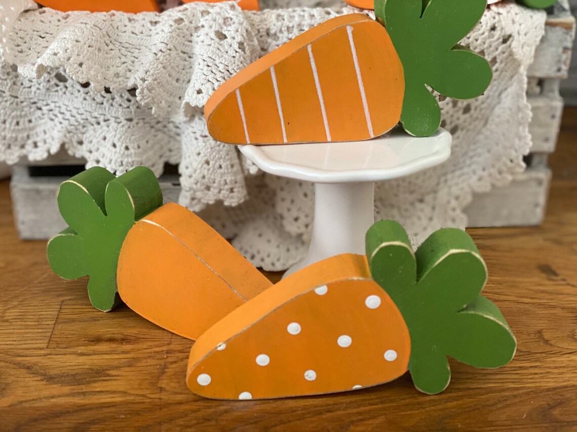Carrots Carrot Tier Tray Wood Carrot Rustic Carrot Easter | Etsy