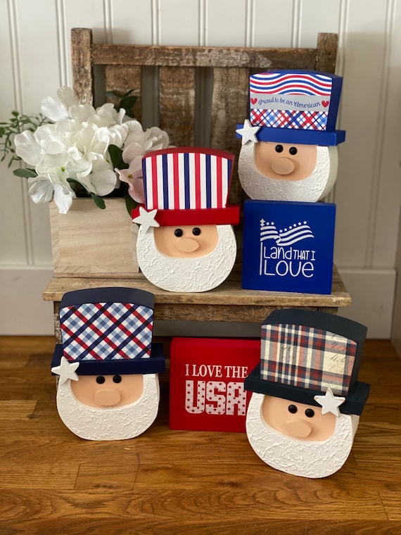 Uncle Sam 4th of July Fourth of July Independence Day Tier - Etsy