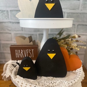 Wood Crows, Fall Decor, Black Crows, Rustic Decor, Wood Decor, Rustic ...