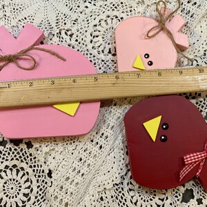 Whimsical Valentine Bird, Wooden Bird, Valentine Decor, Valentines Day ...