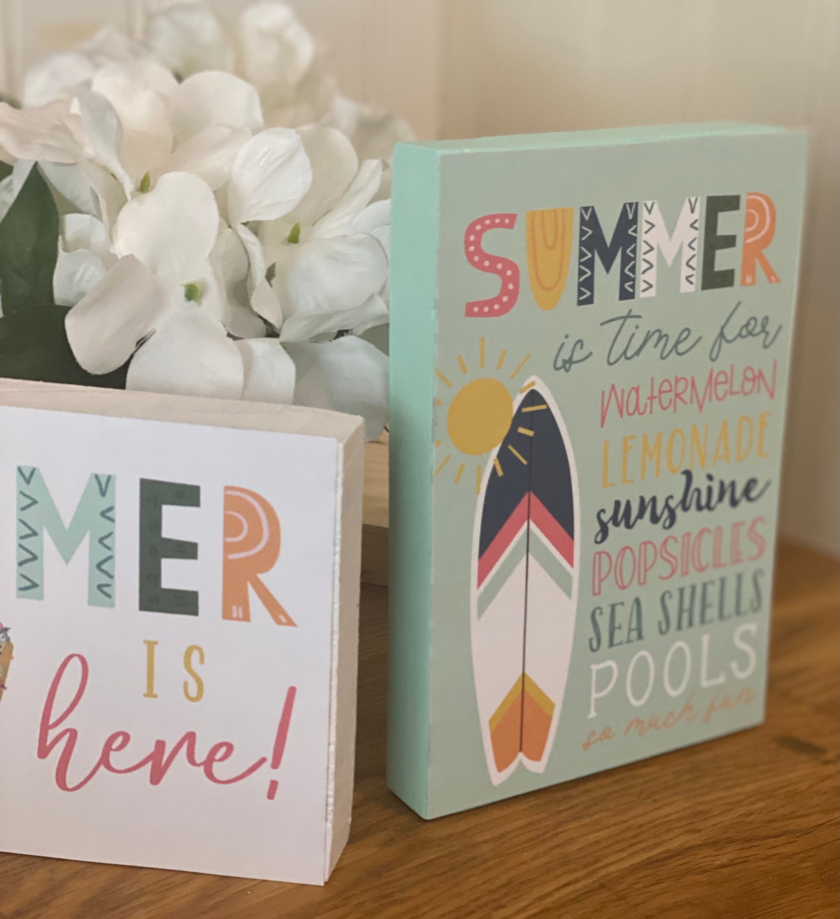 Summer wood sign mini sign summer decor hello summer | Etsy