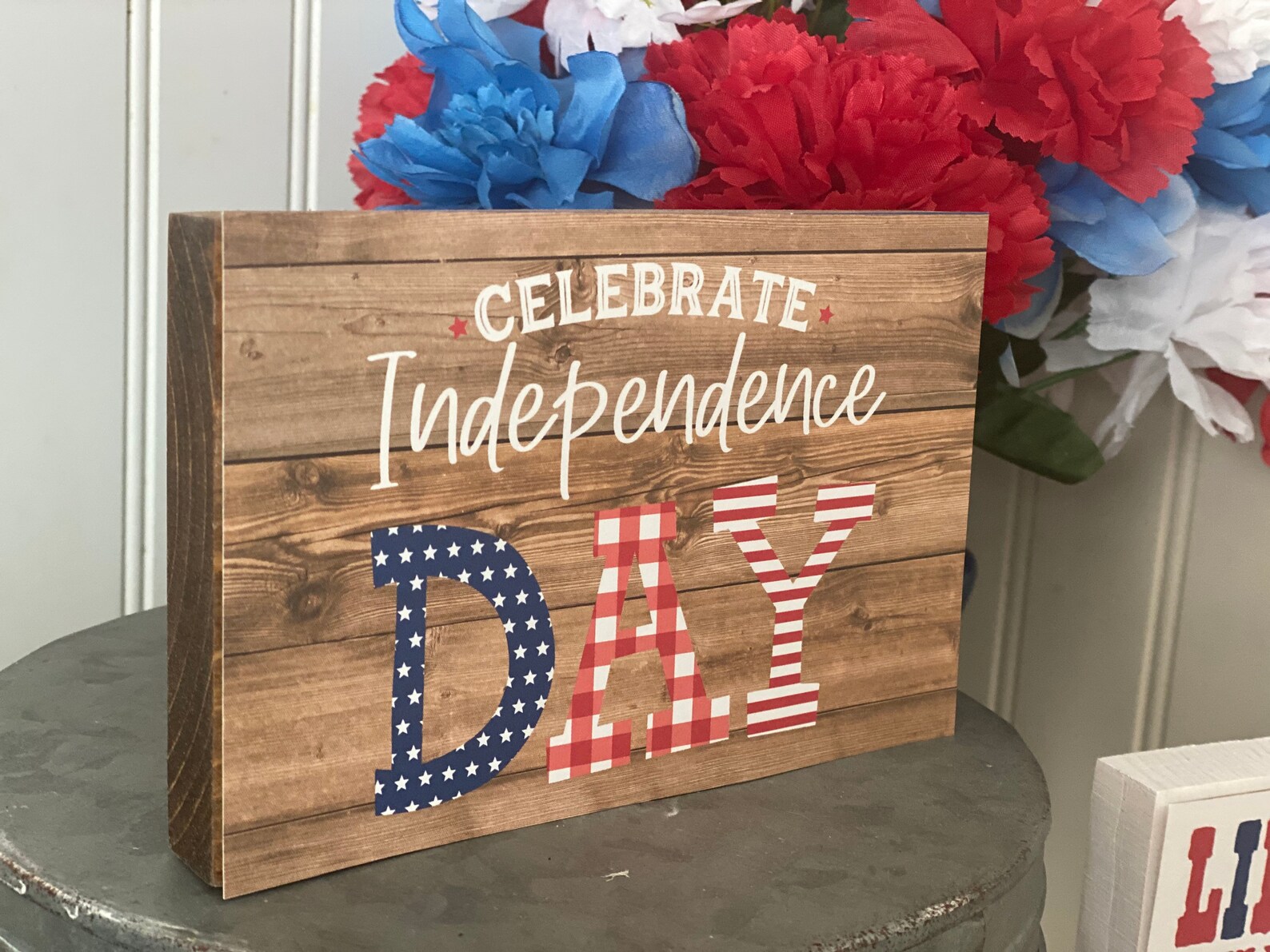 America, 4th of July, Fourth of July, Mini Sign, Patriotic Mini Sign ...