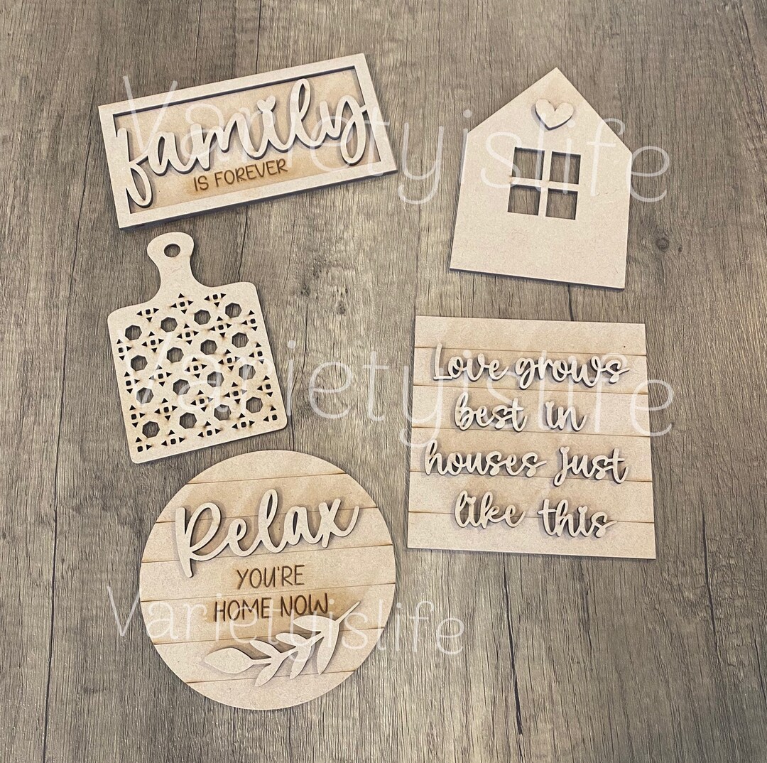 Home, Family, Mini House, Cutting Board, DIY, Unfinished, Crafts ...