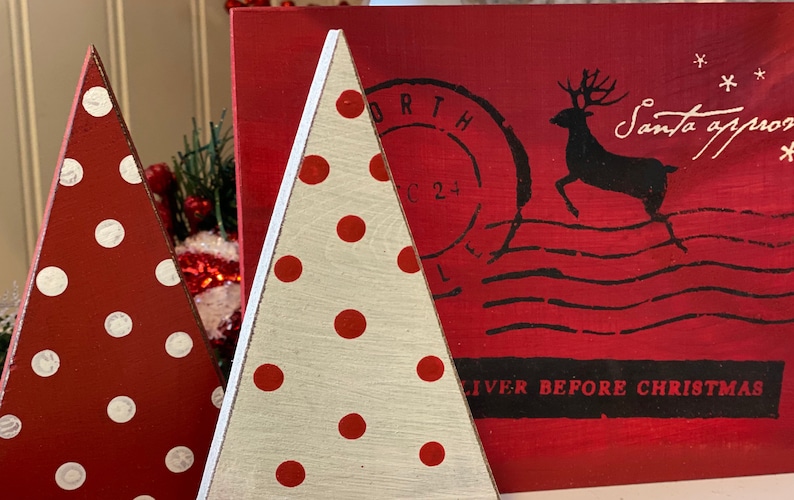 Rustic Skinny Christmas Tree, Triangle Wooden Christmas Trees ...