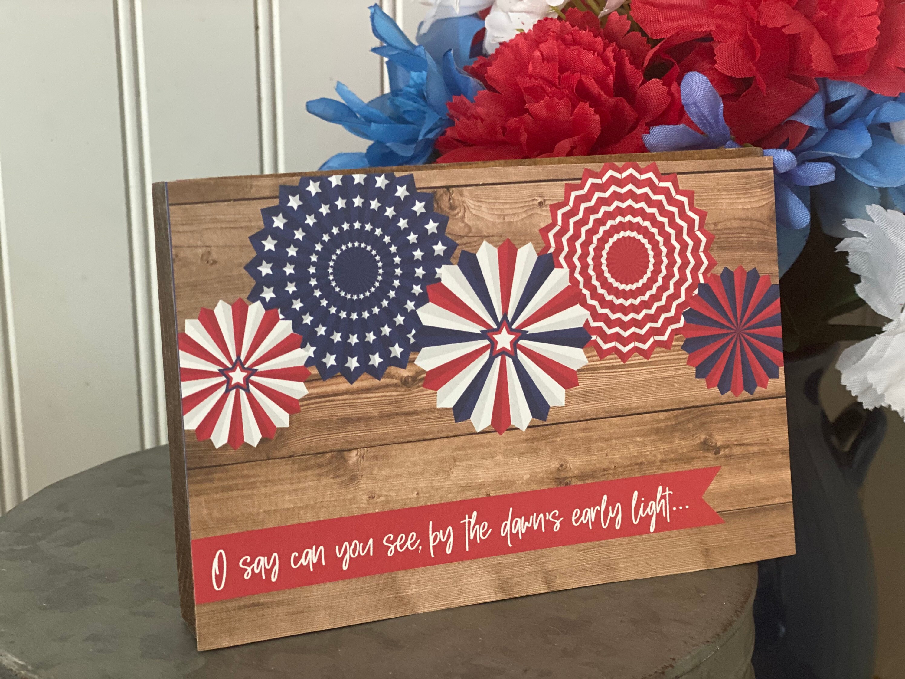 America, 4th of July, Fourth of July, Mini Sign, Patriotic Mini Sign ...