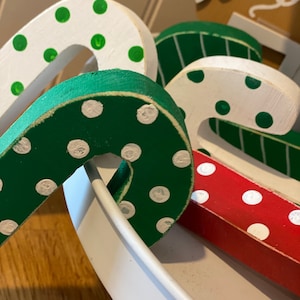 Candy Cane, Wood Candy Cane, Wooden Candy Cane, Christmas Candy, Candy ...