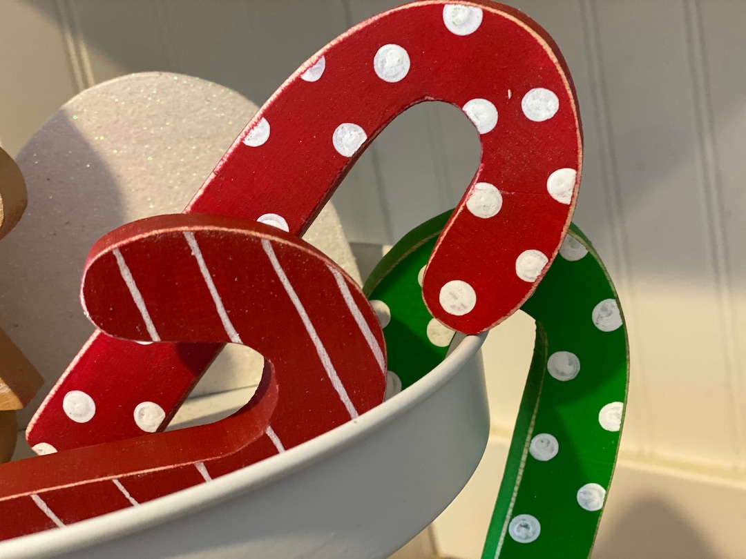 Candy Cane, Wood Candy Cane, Wooden Candy Cane, Christmas Candy, Candy ...