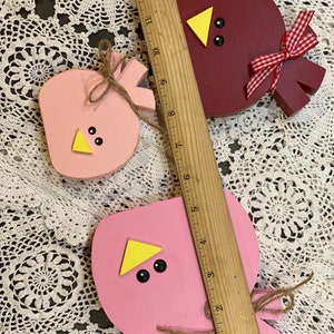 Whimsical Valentine Bird, Wooden Bird, Valentine Decor, Valentines Day ...