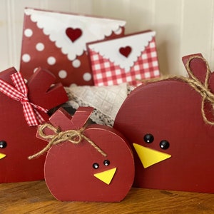 Whimsical Valentine Bird, Wooden Bird, Valentine Decor, Valentines Day ...