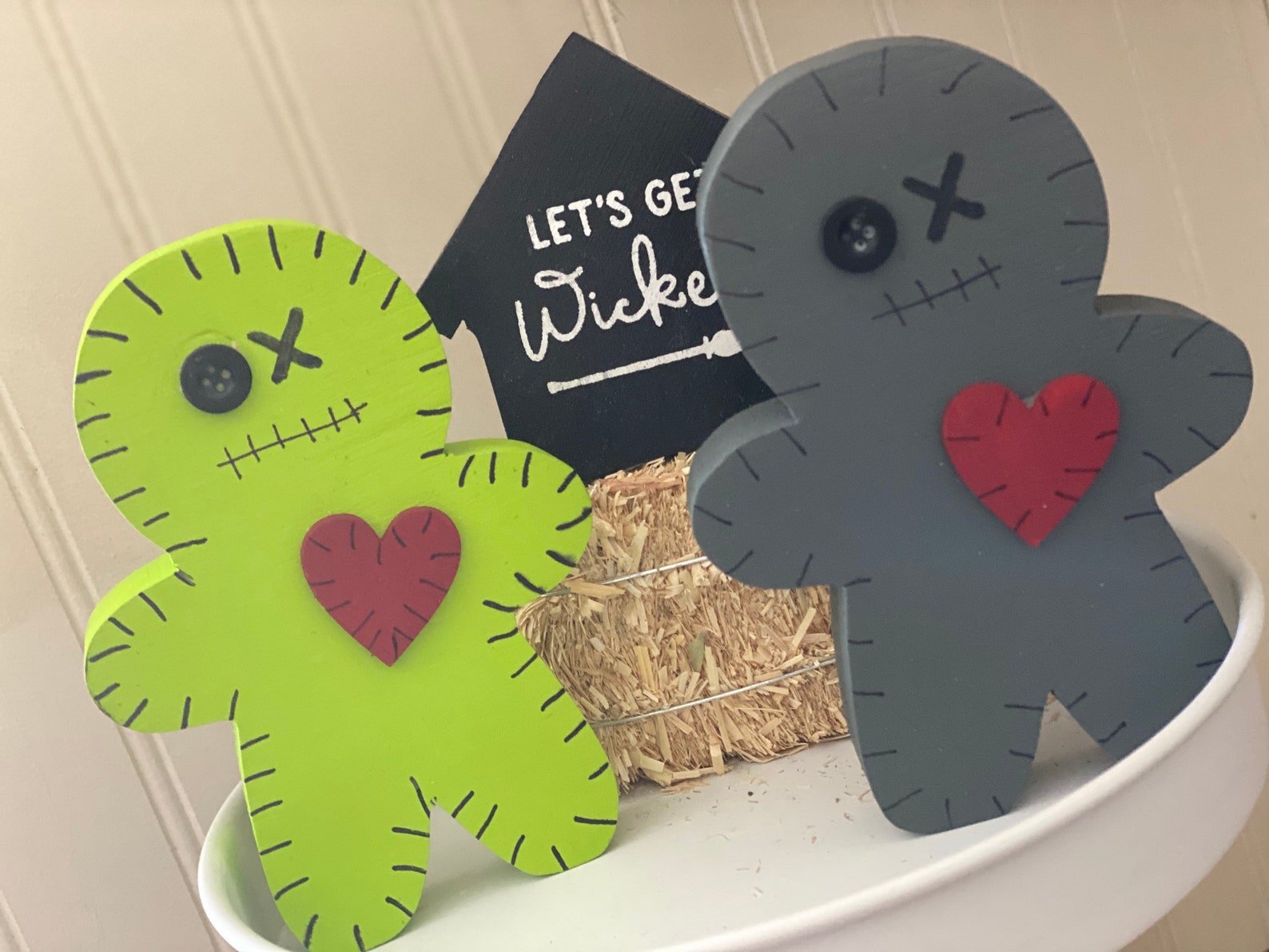 Voodoo Doll, Voodoo, Halloween Wood Decor, Halloween Tier Tray Decor ...