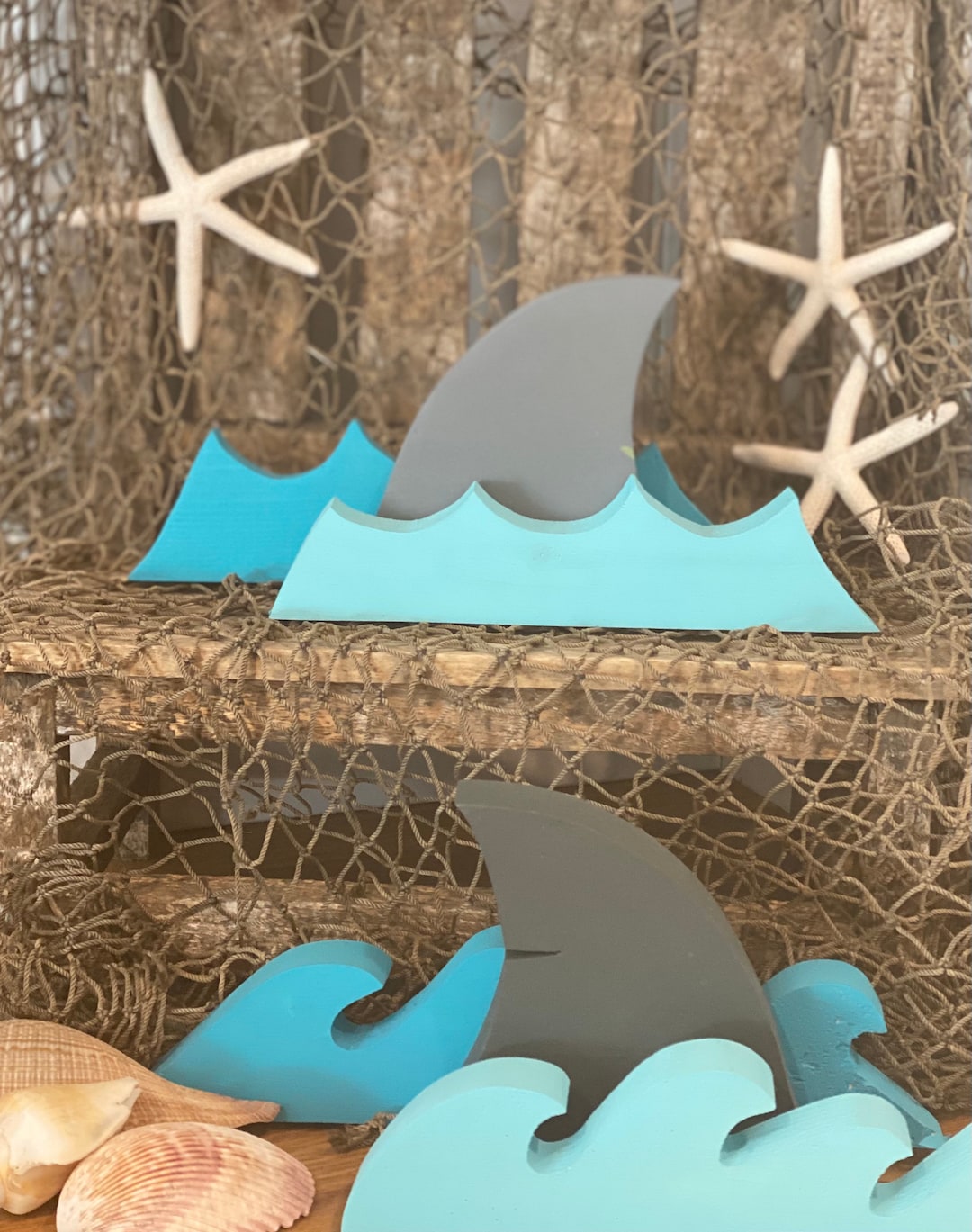 Shark Fin, Fin, Shark Decor, Rustic Shark, Nautical, Ocean, Tier Tray ...
