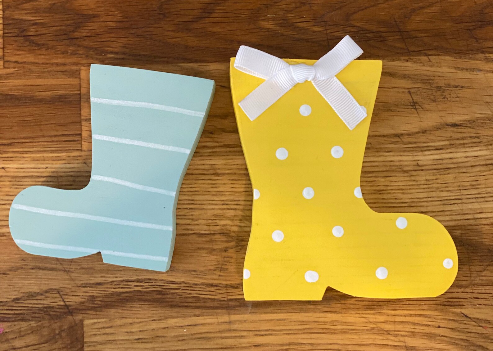 Rain Boots Spring Decor Wood Rain Boots Wood Decor Summer - Etsy